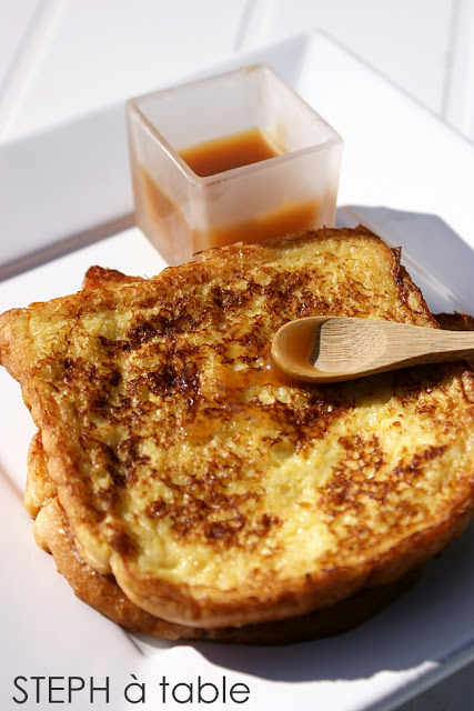 Brioche perdue caramel au beurre salé - Stephatable